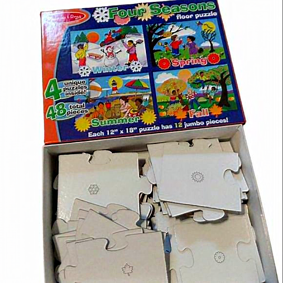 Melissa & Doug | Toys | Melissa Doug Four Seasons Floor Puzzles With ...